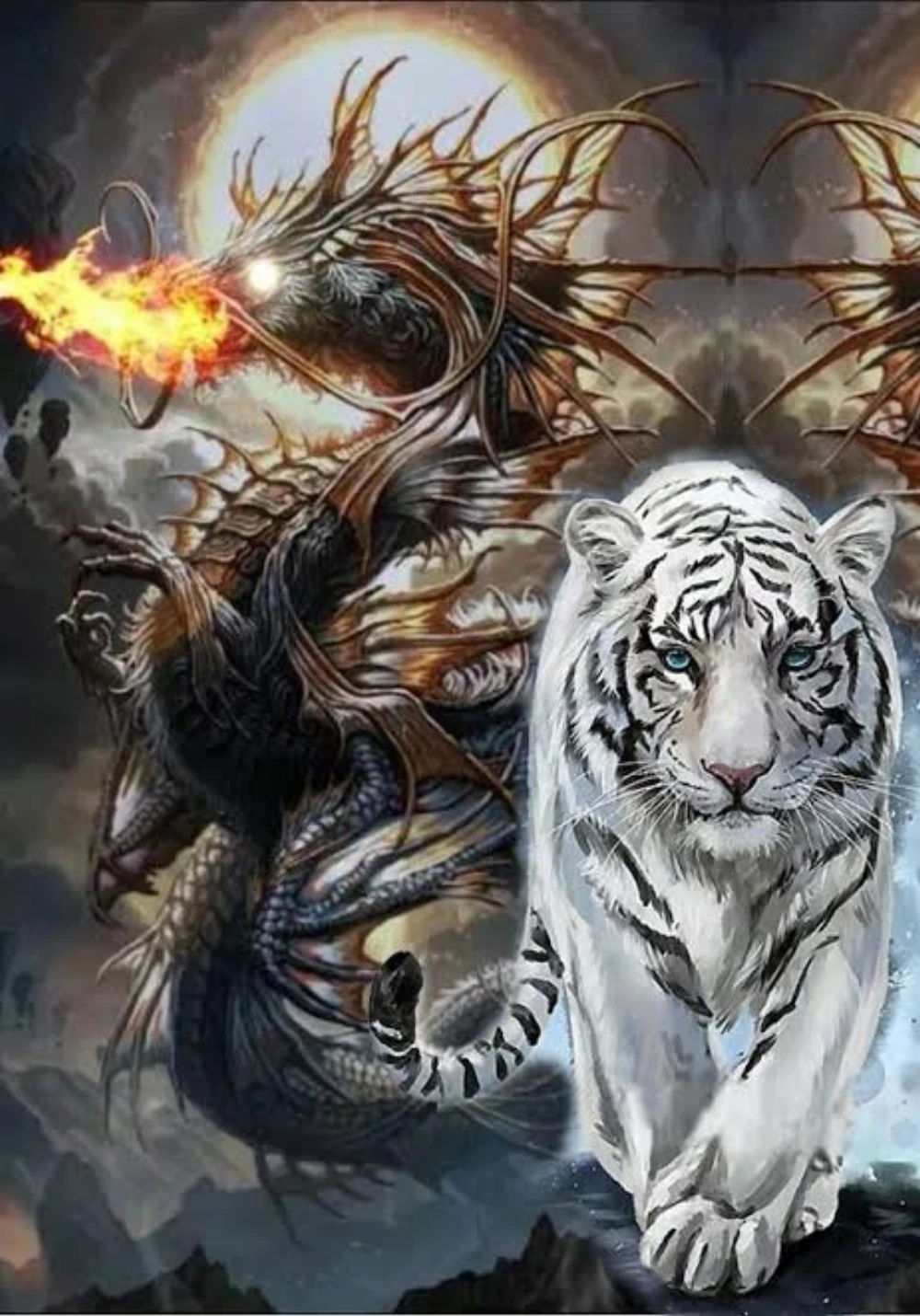 Dragon tiger | Unique Digital Art on OmniHub NFT Launchpad